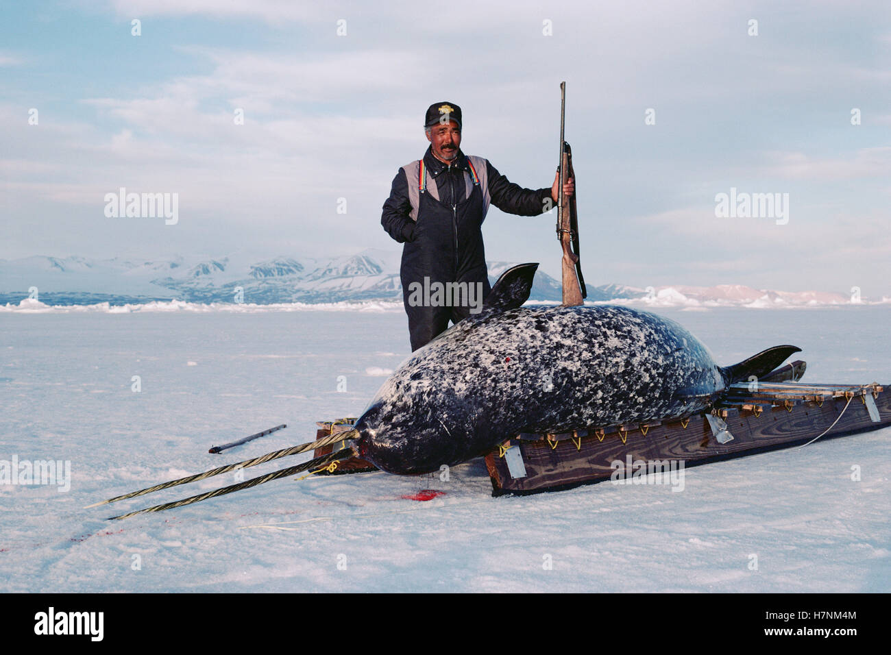 Inuit narwhal hunter Banque de photographies et d’images à haute ...