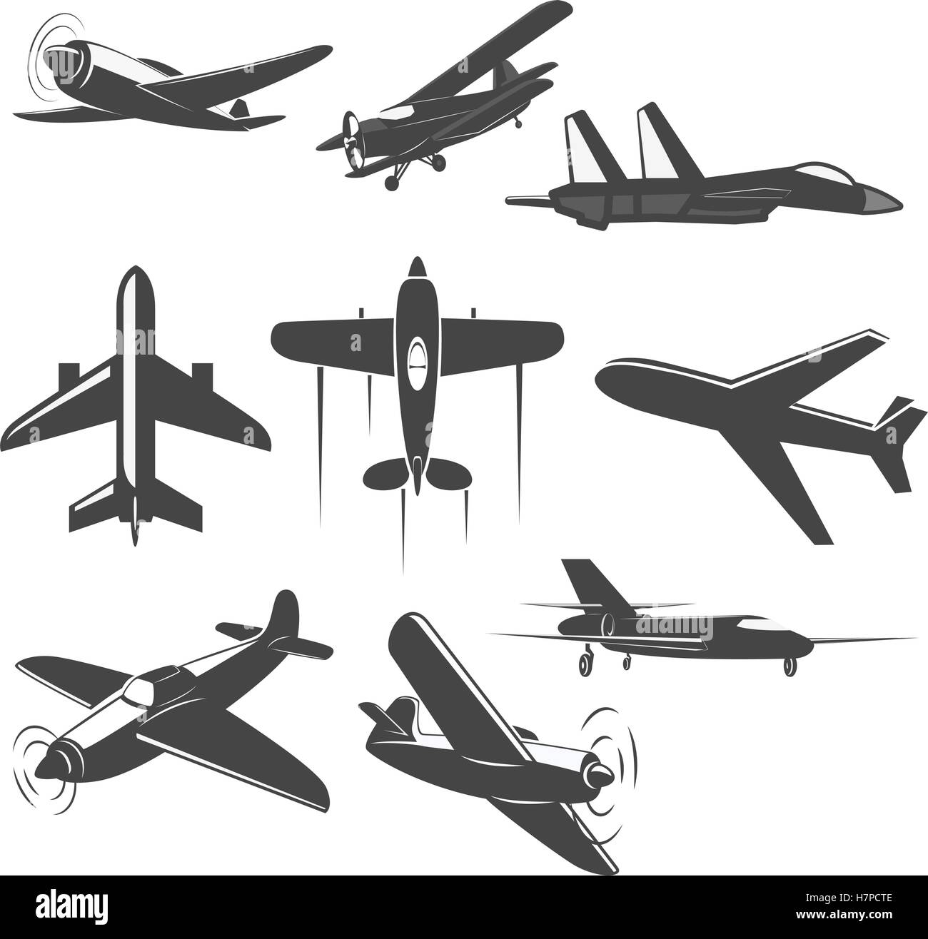 Avions militaires vectoriel Banque d'images vectorielles - Alamy