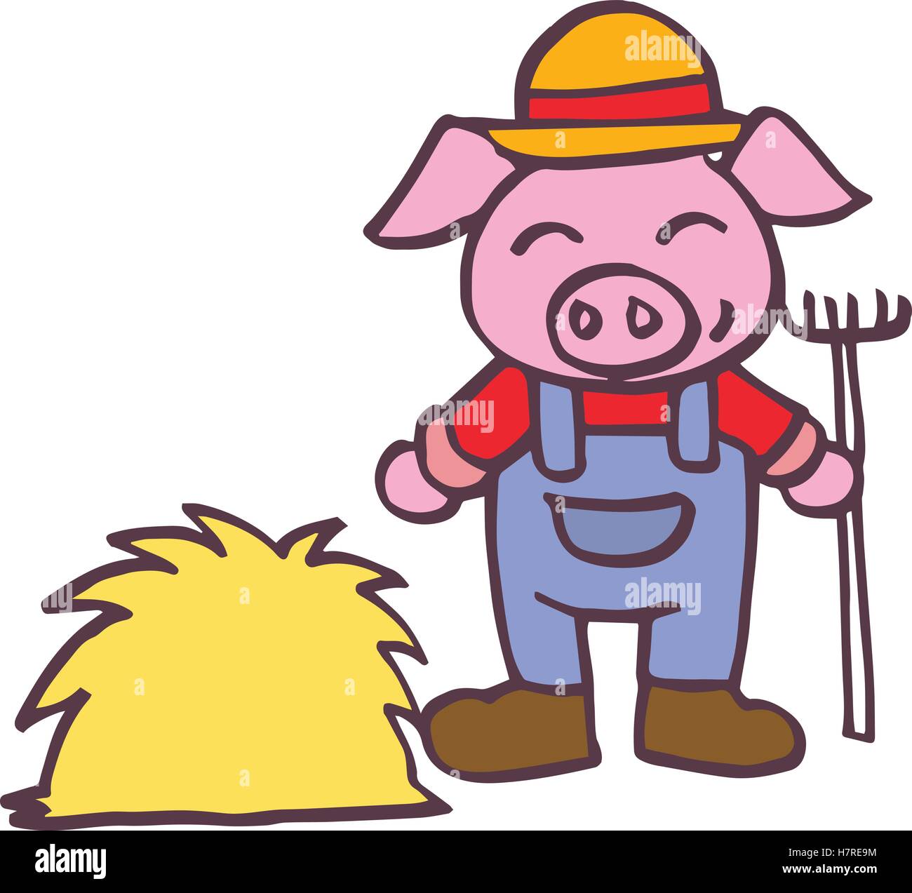 Source cochon heureux cartoon design kids vector illustration Image ...