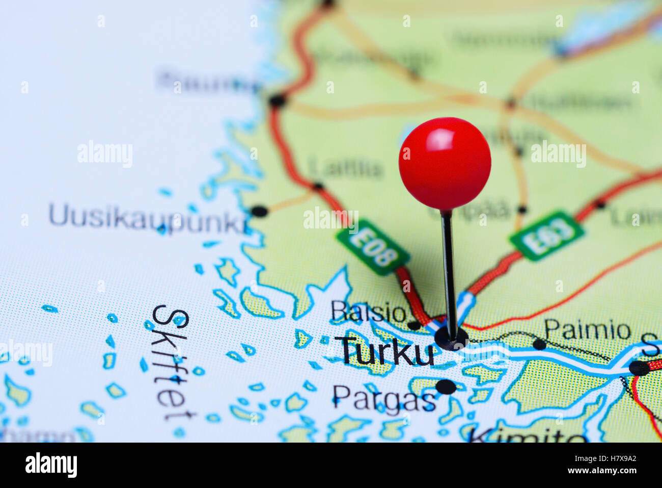 Carte de la ville de turku Banque de photographies et d’images à haute ...
