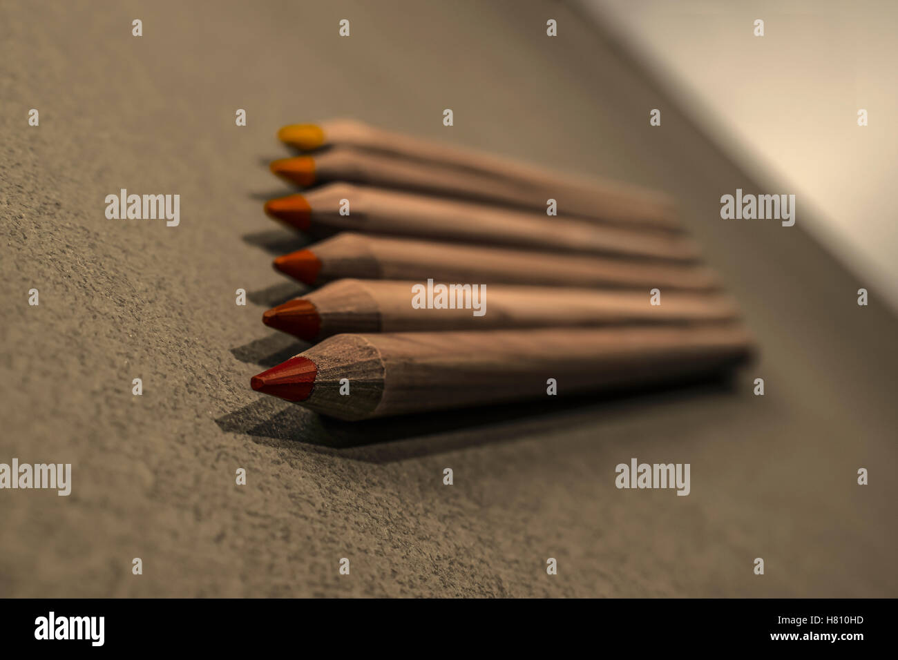 Gradient color of crayons Banque de photographies et d’images à haute ...