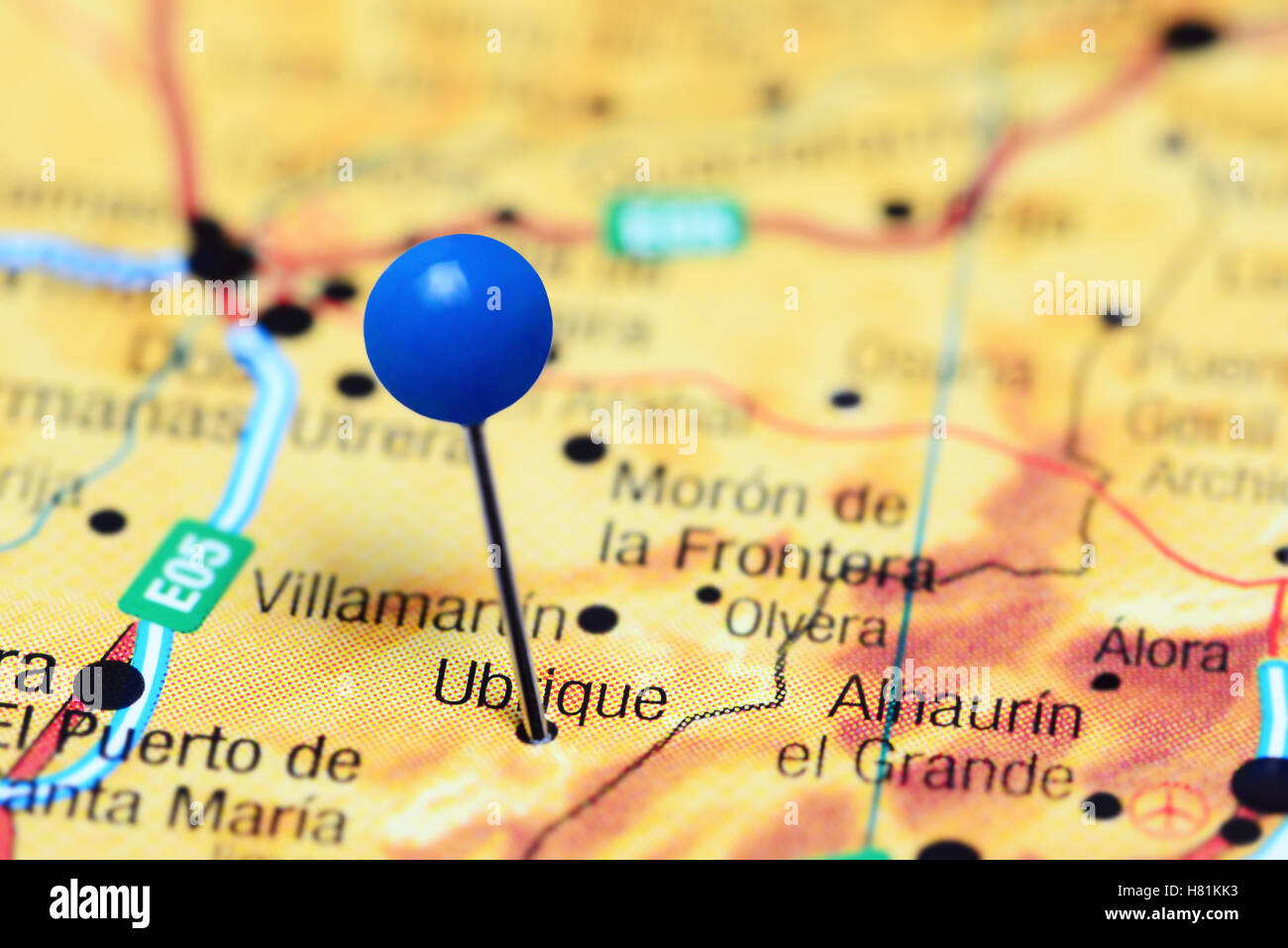 Espagne ubrique sur la carte Banque de photographies et d’images à ...