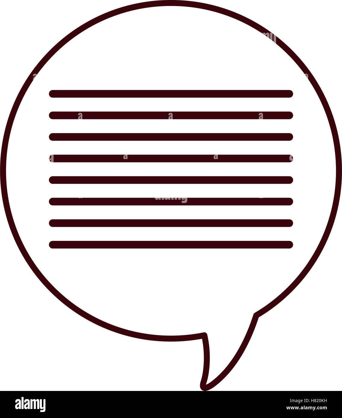 L'icône de la bulle. Message de communication et de discussion à thème ...