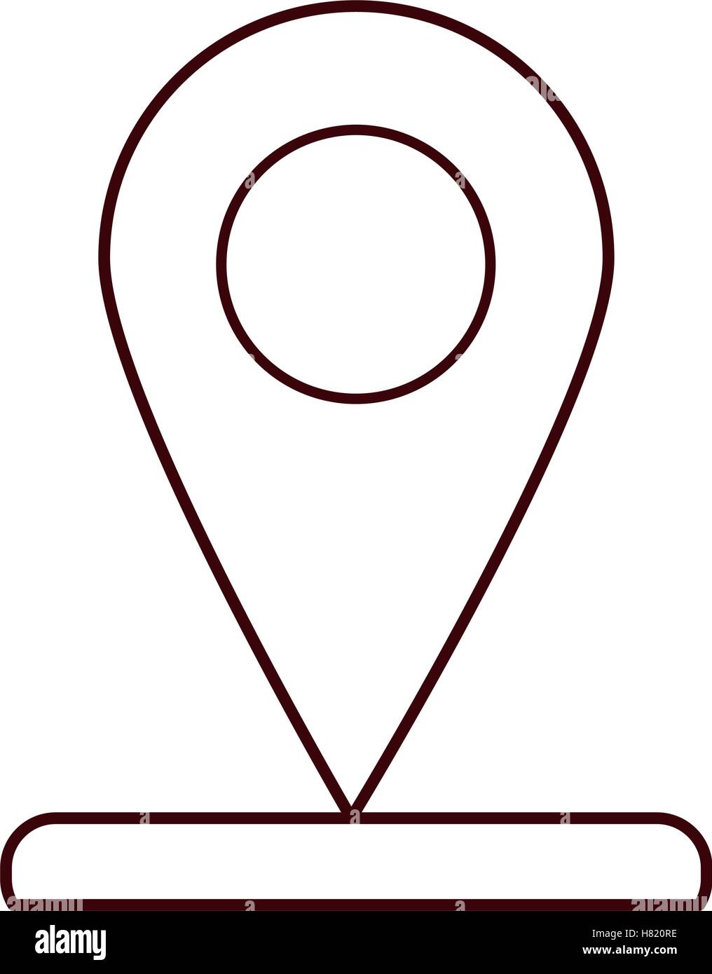 Le GPS d'interrogation. Route de navigation voyage road et le lieu ...