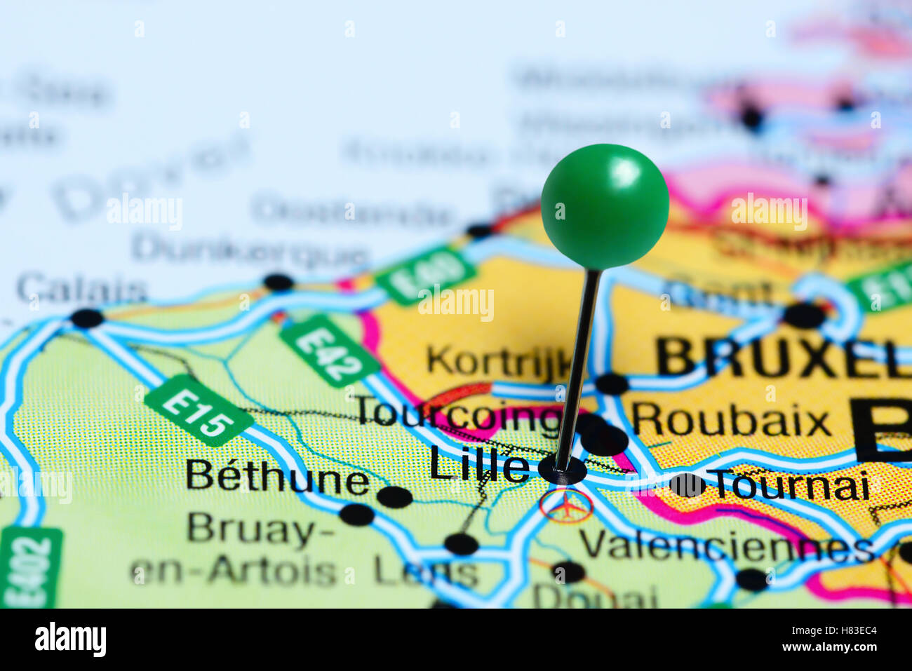 Map of lille france Banque de photographies et d’images à haute ...