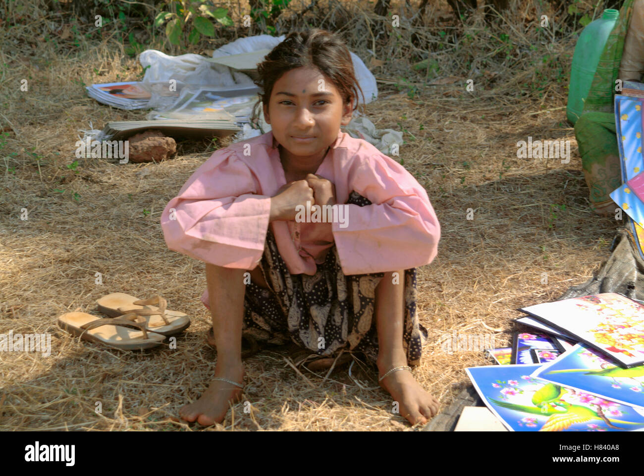 Rural indian village girl Banque de photographies et d’images à haute ...