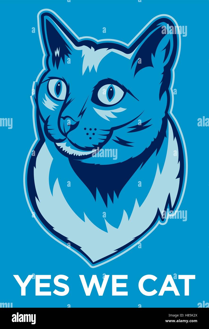 Oui avec la tête Banque d'images vectorielles - Alamy