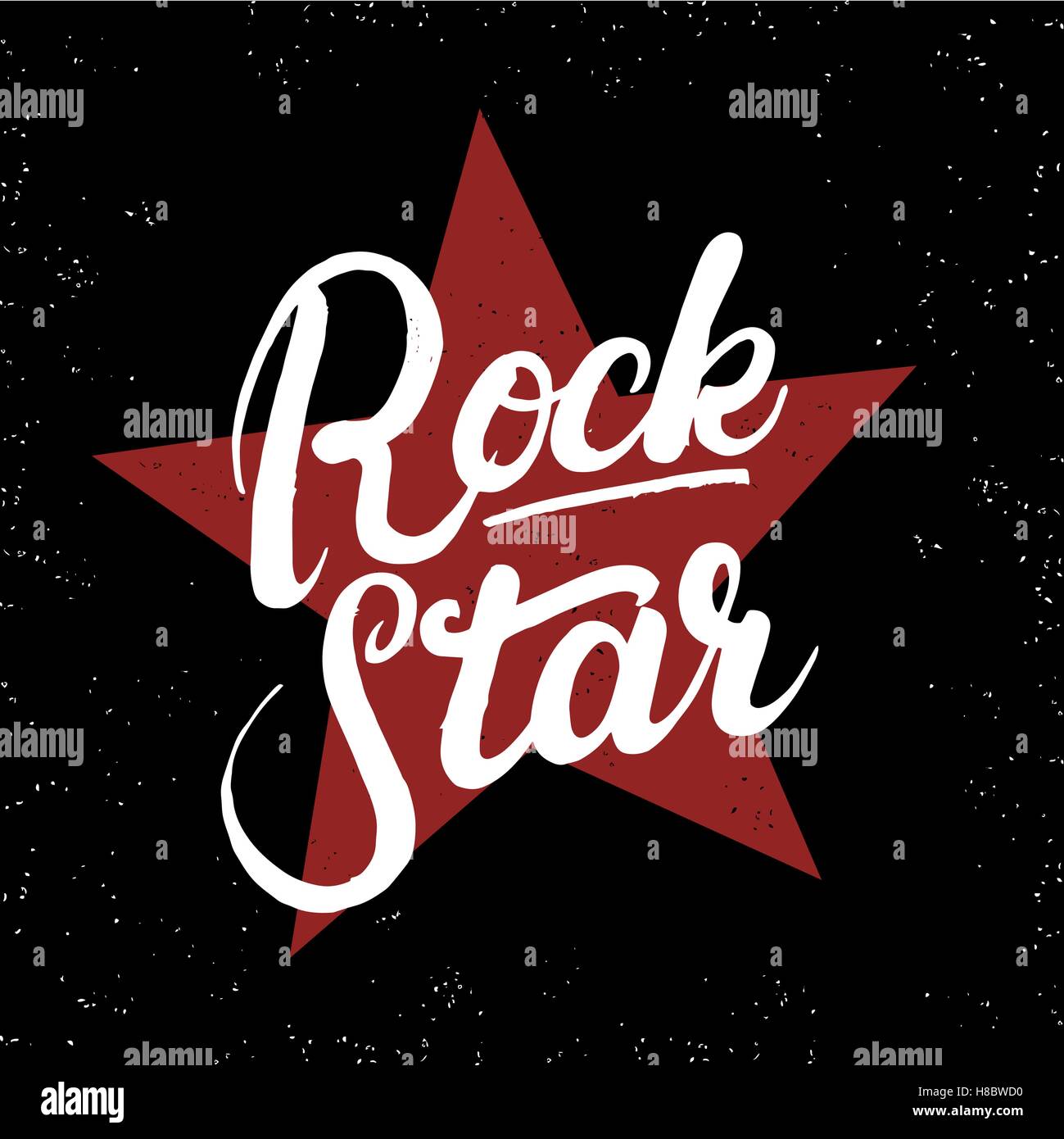 Rock Star écrit à la main. typographie lettrage La calligraphie au ...