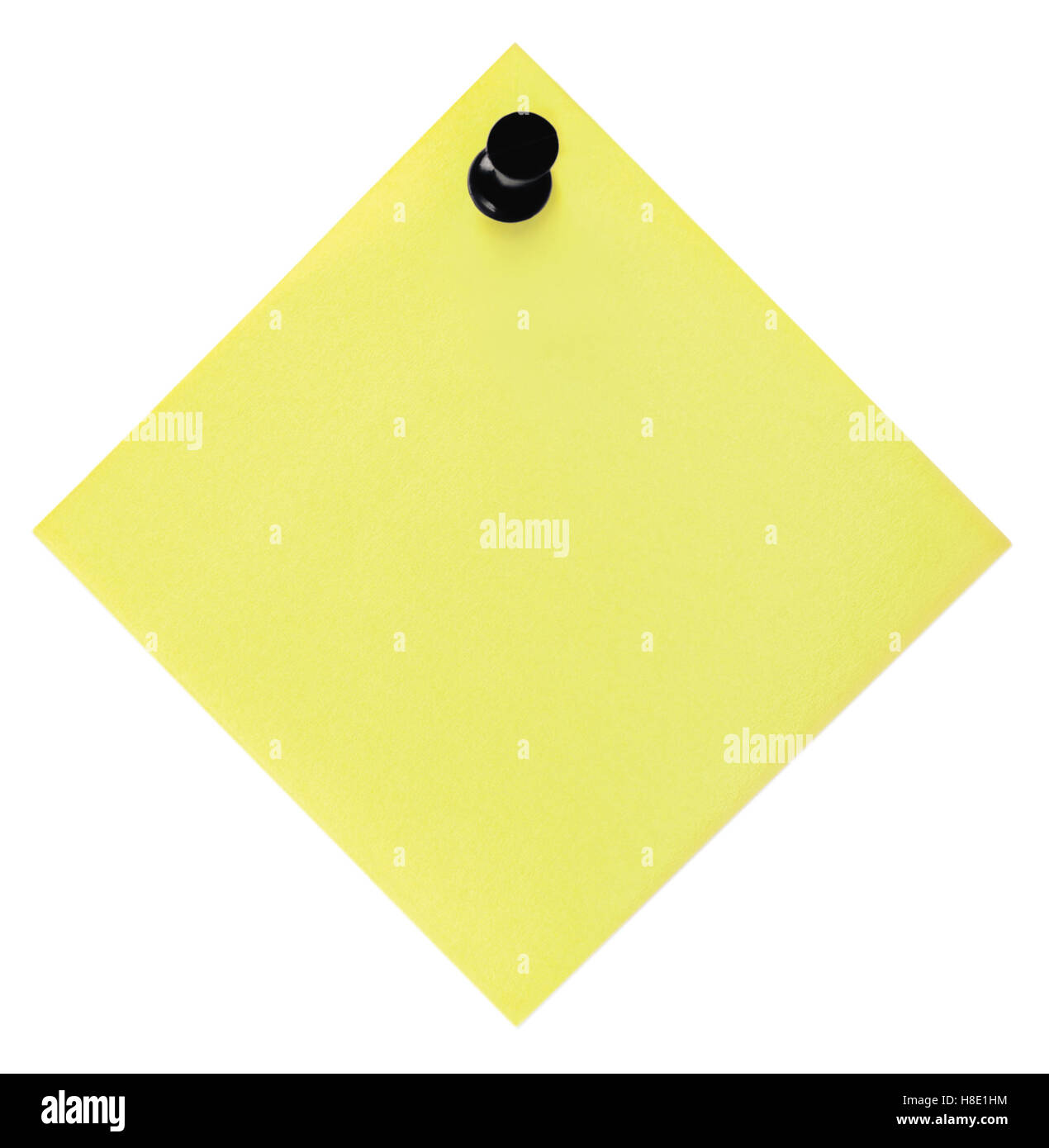 Jaune vide liste à faire et noir, punaise punaise sticky note isolée de ...