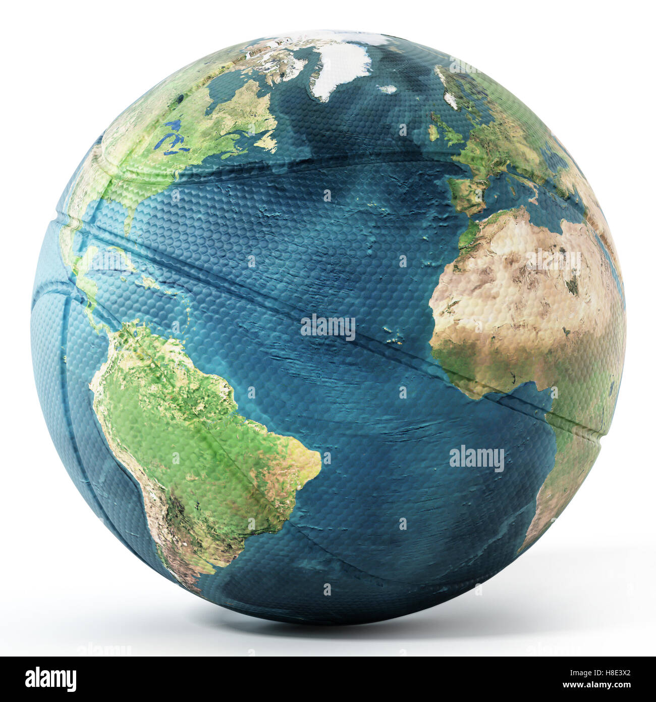 Basketball mapped earth texture 3d Banque de photographies et d’images ...