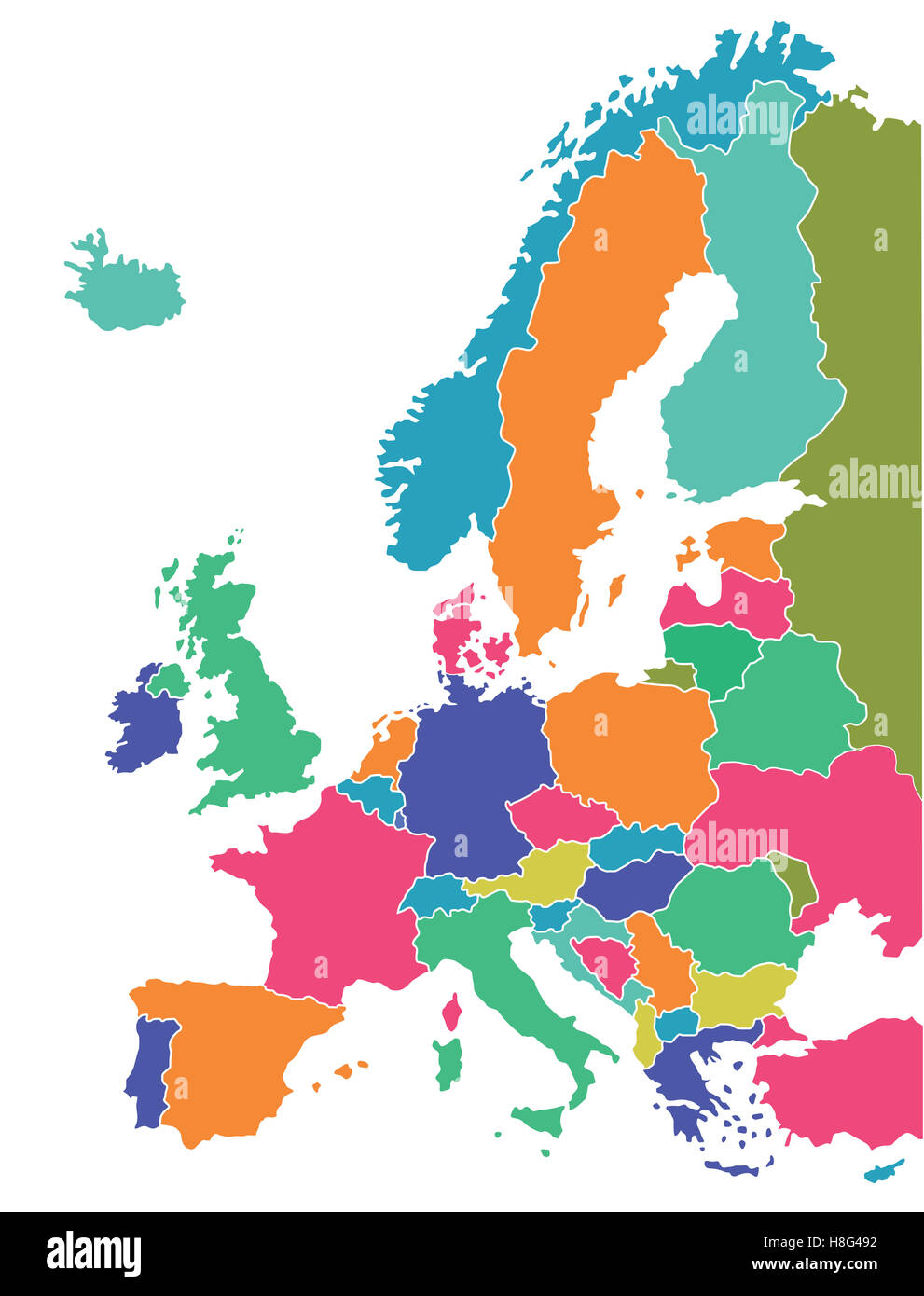 Mappa del continente europeo Banque de photographies et d’images à ...