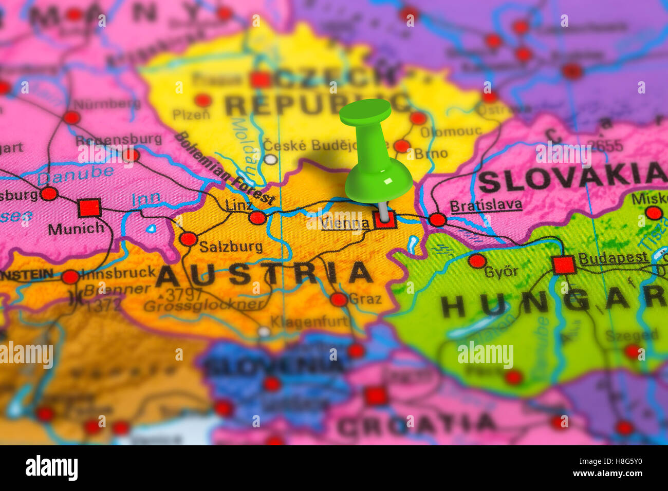 Political map austria capital vienna Banque de photographies et d ...