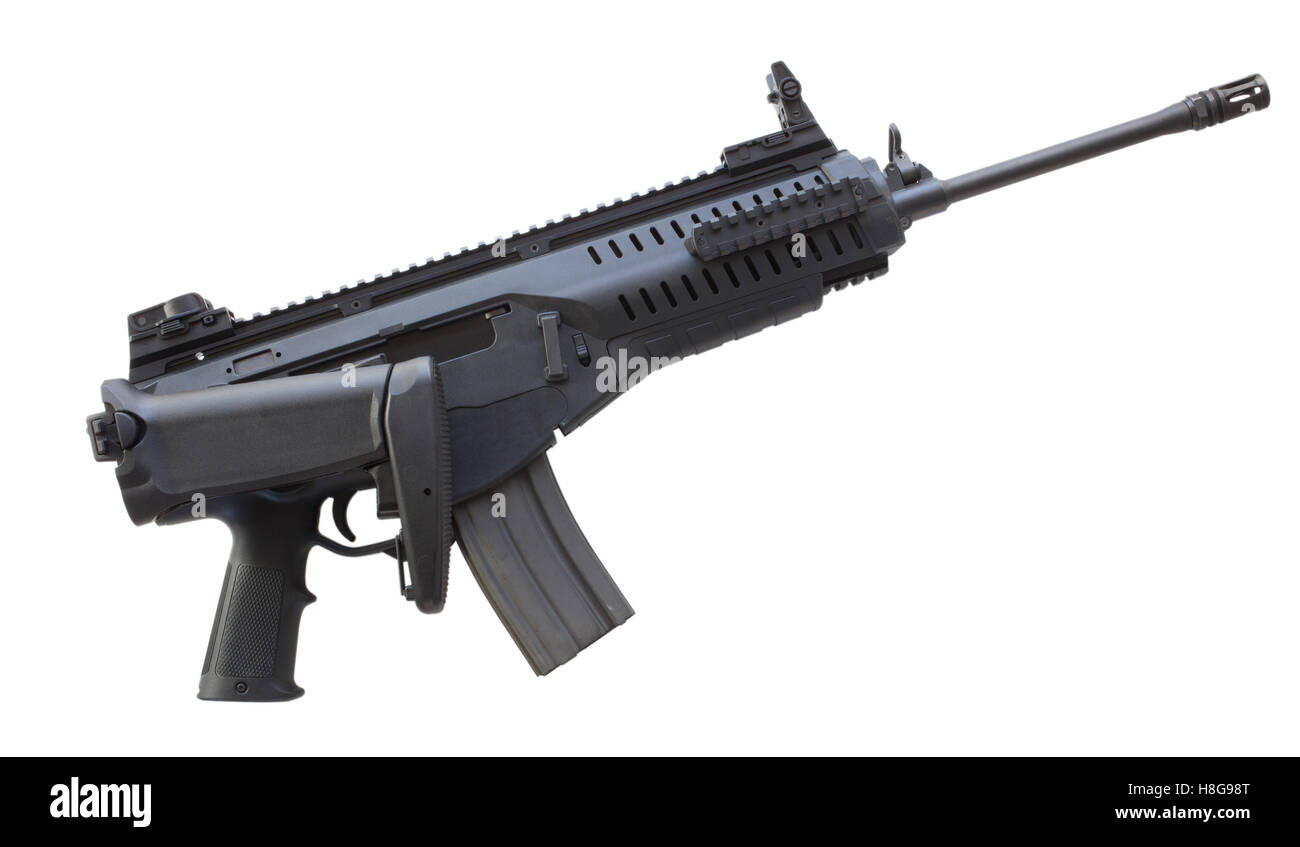 Fusil moderne qui est semi automatique avec un stock qui est pliée ...