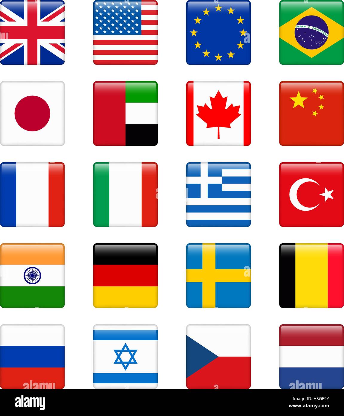 Drapeaux de pays Banque d'images vectorielles - Alamy