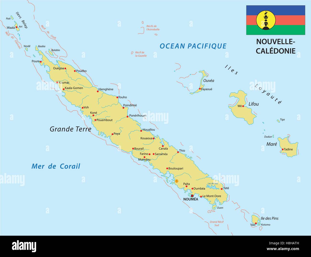 Map new caledonia Banque de photographies et d’images à haute ...