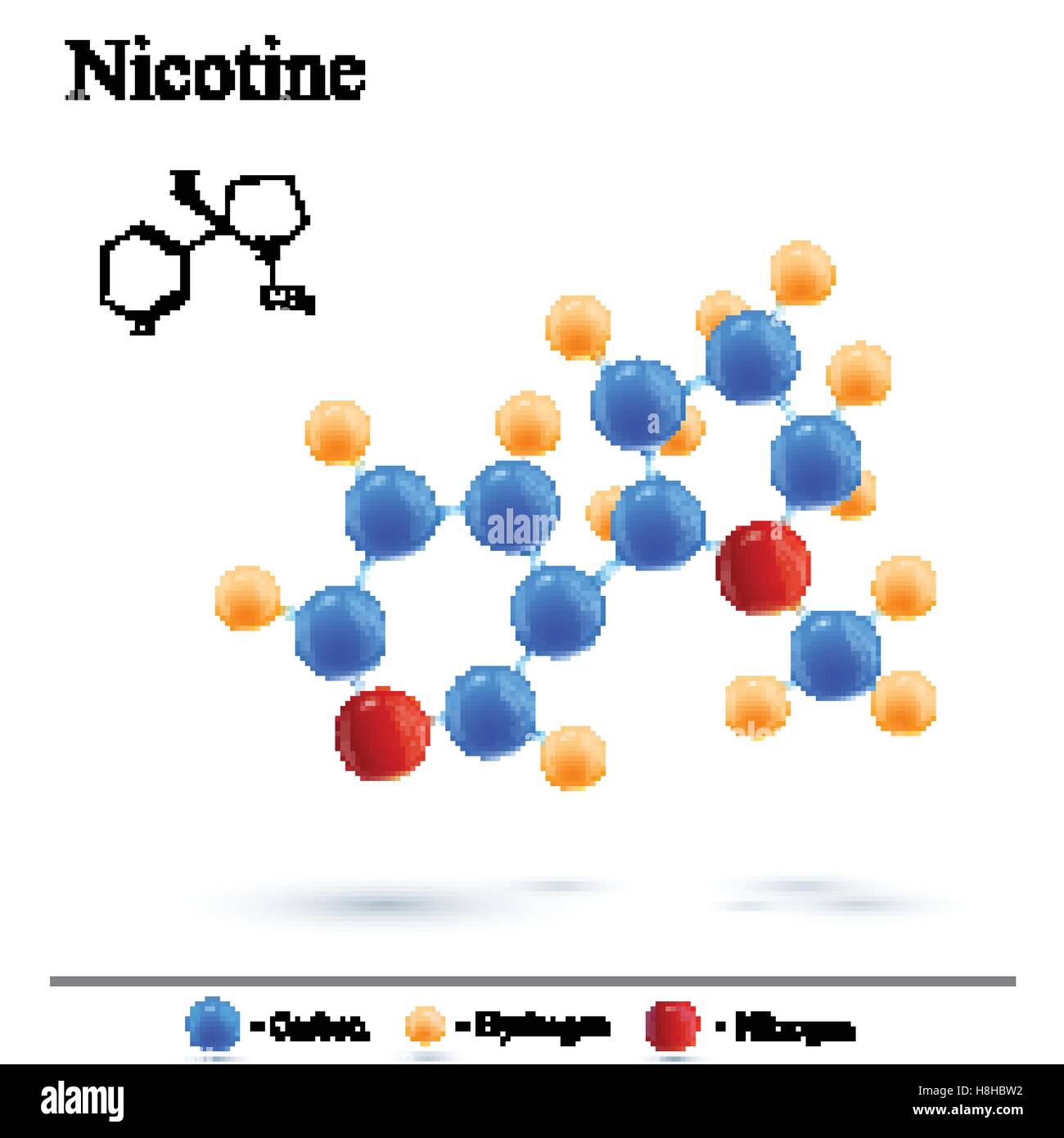 Nicotine 3d molecular model Banque de photographies et d’images à haute ...
