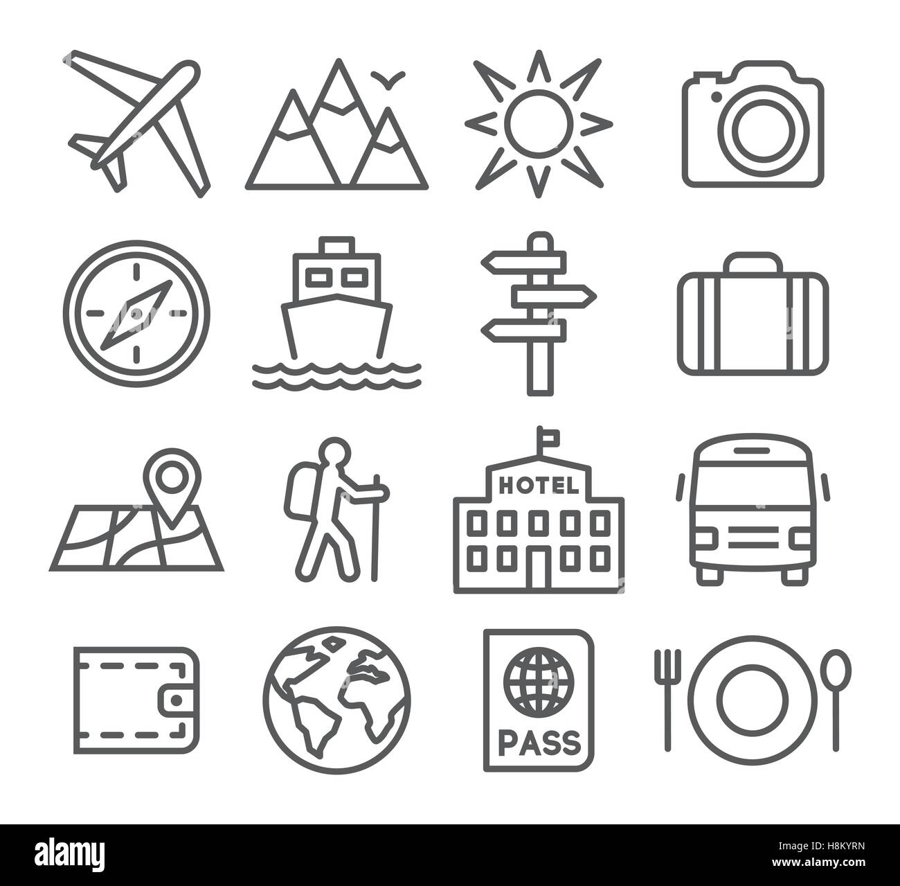 Tourisme symbole Banque d'images vectorielles - Alamy