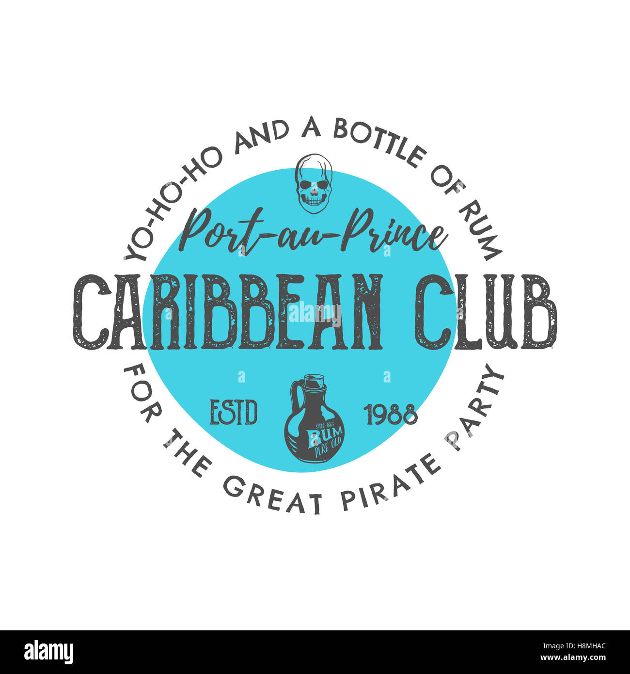 Vintage label artisanal, de l'emblème. Caraïbes logo du club modèle ...