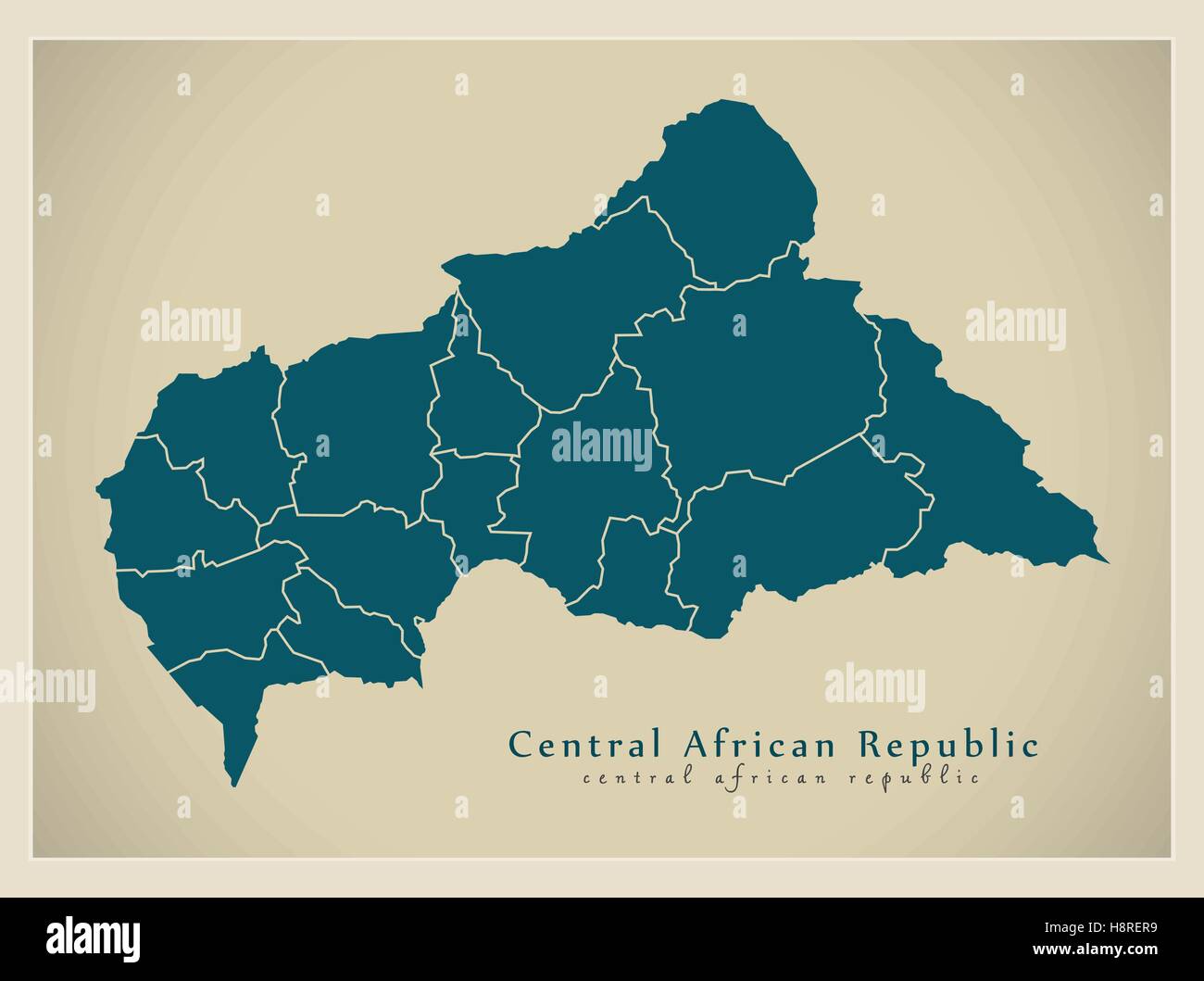 Carte de la république centrafricaine Banque de photographies et d ...