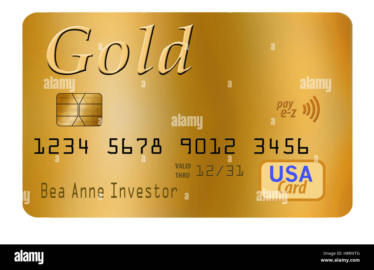 VOICI UNE CARTE DE CRÉDIT GOLD Photo Stock - Alamy