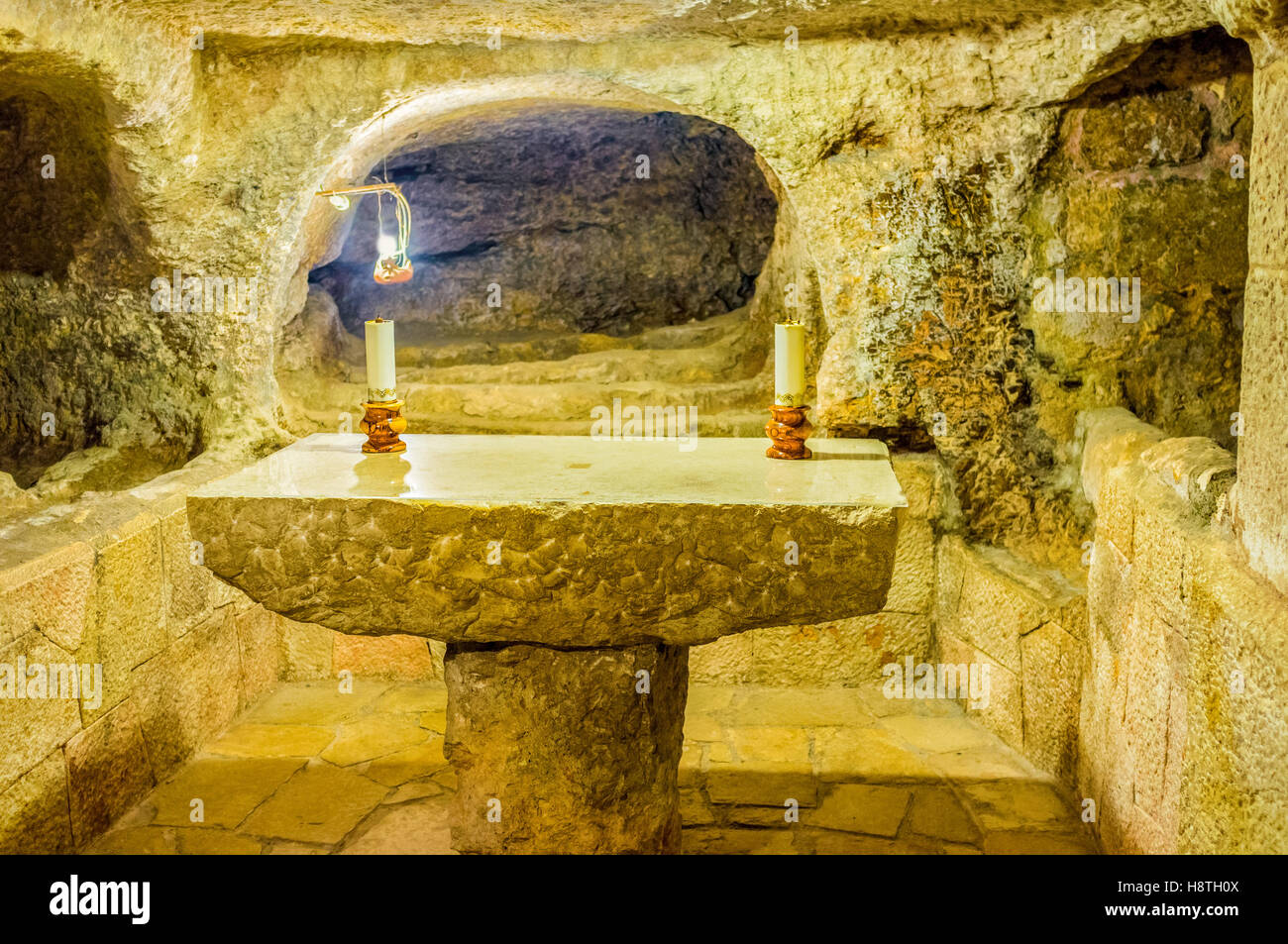 La chapelle de la grotte de l'église de la Nativité où Jésus le Christ ...