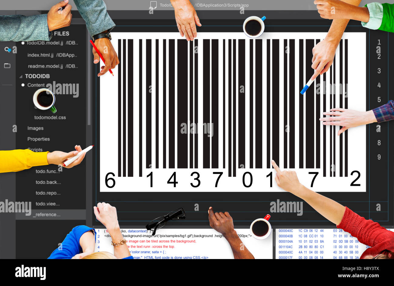 Code barre Interface Concept de codage Cryptage Photo Stock - Alamy