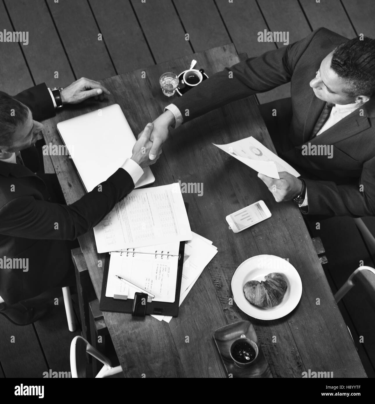 Accord de transaction Banque d'images noir et blanc - Alamy