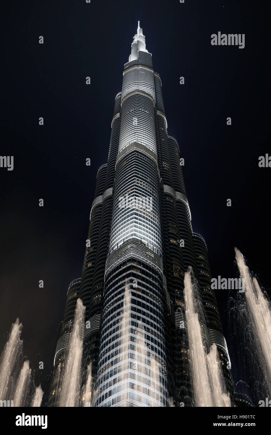 Le plus haut bâtiment du monde, Burj Khalifa, Dubai, Émirats Arabes ...
