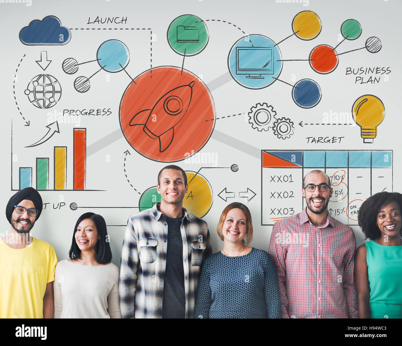 La stratégie de l'entreprise Concept Dessin Plan de conception Photo Stock - Alamy