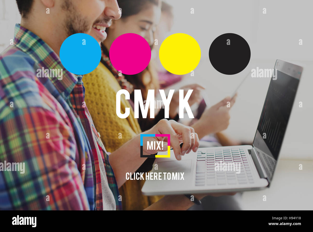 Cmyk color key concept design Banque de photographies et d’images à ...