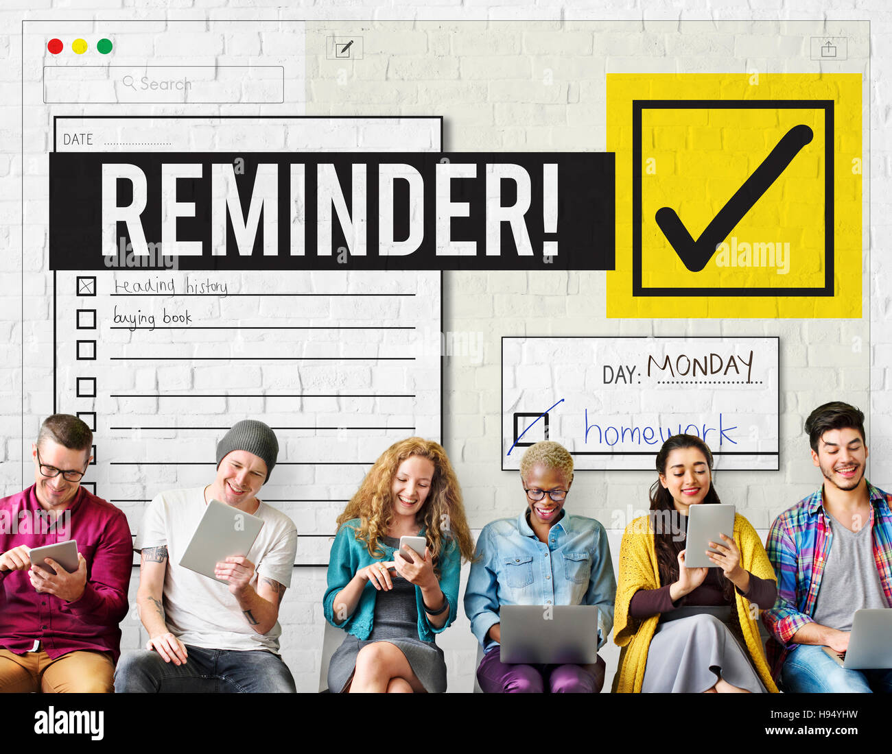 La gestion du temps pour faire la liste de priorité de rappel Concept ...