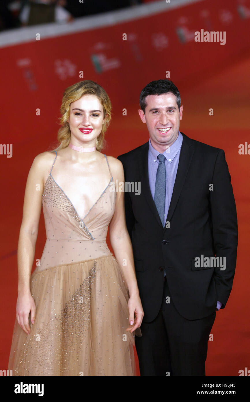 Rome, Italie - 16 octobre 2016 : Le directeur Adam Leon et l'actrice ...
