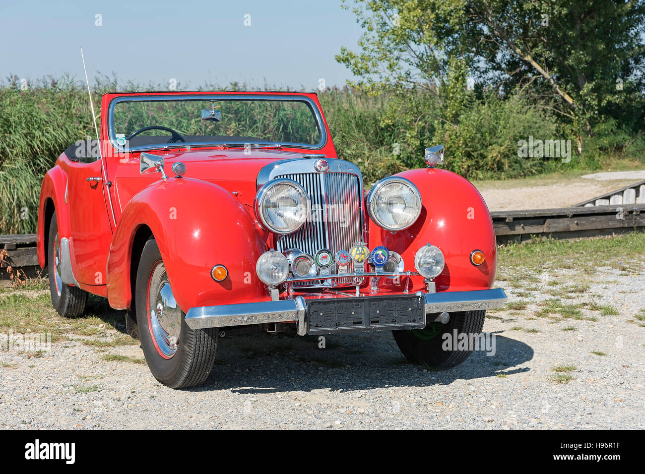 Vintage Triumph Roadster 2000, construit en 1948, 4 cylindres, la ...
