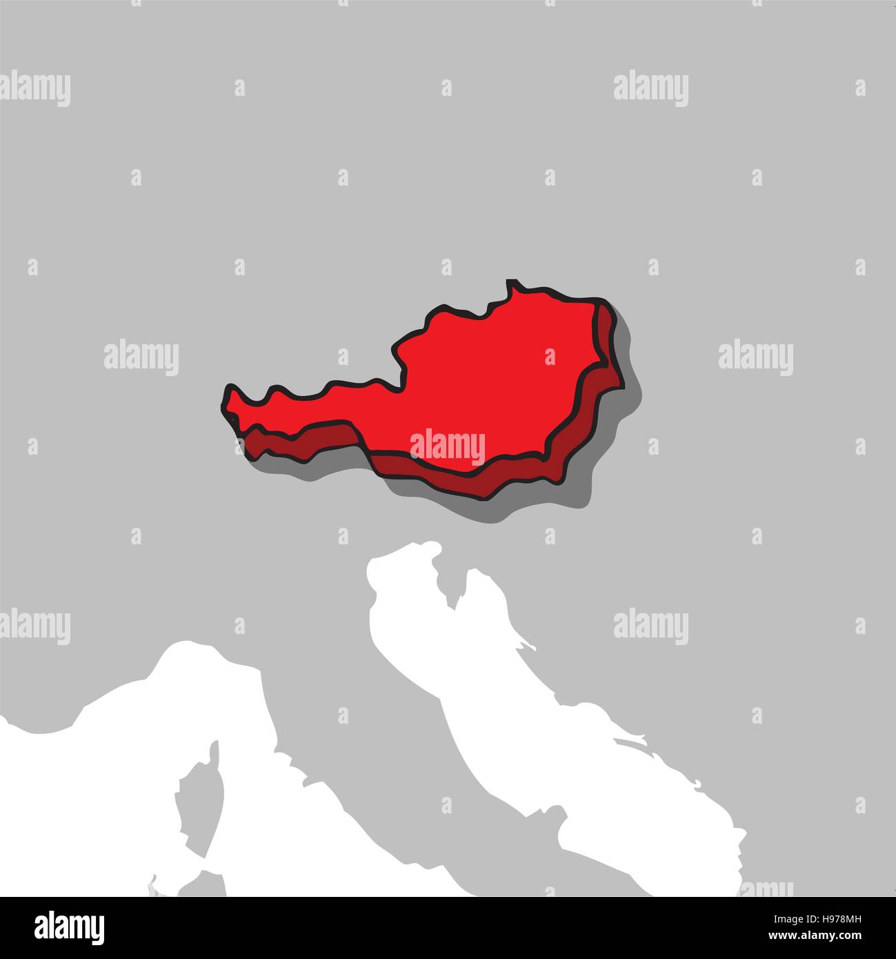 Carte autrichienne Banque d'images vectorielles - Alamy