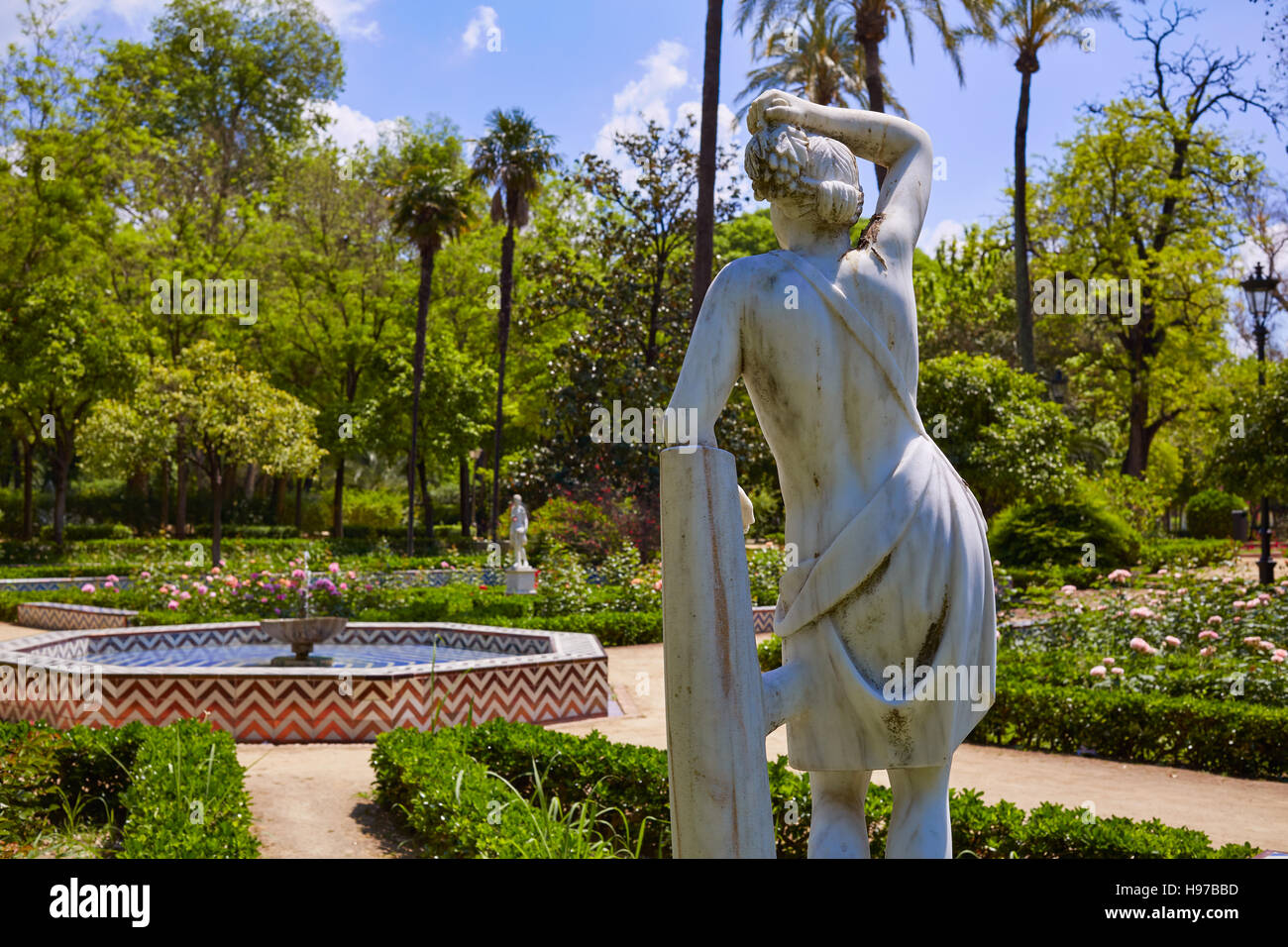 Jardins du parc Maria Luisa de Séville en Andalousie Espagne Photo ...