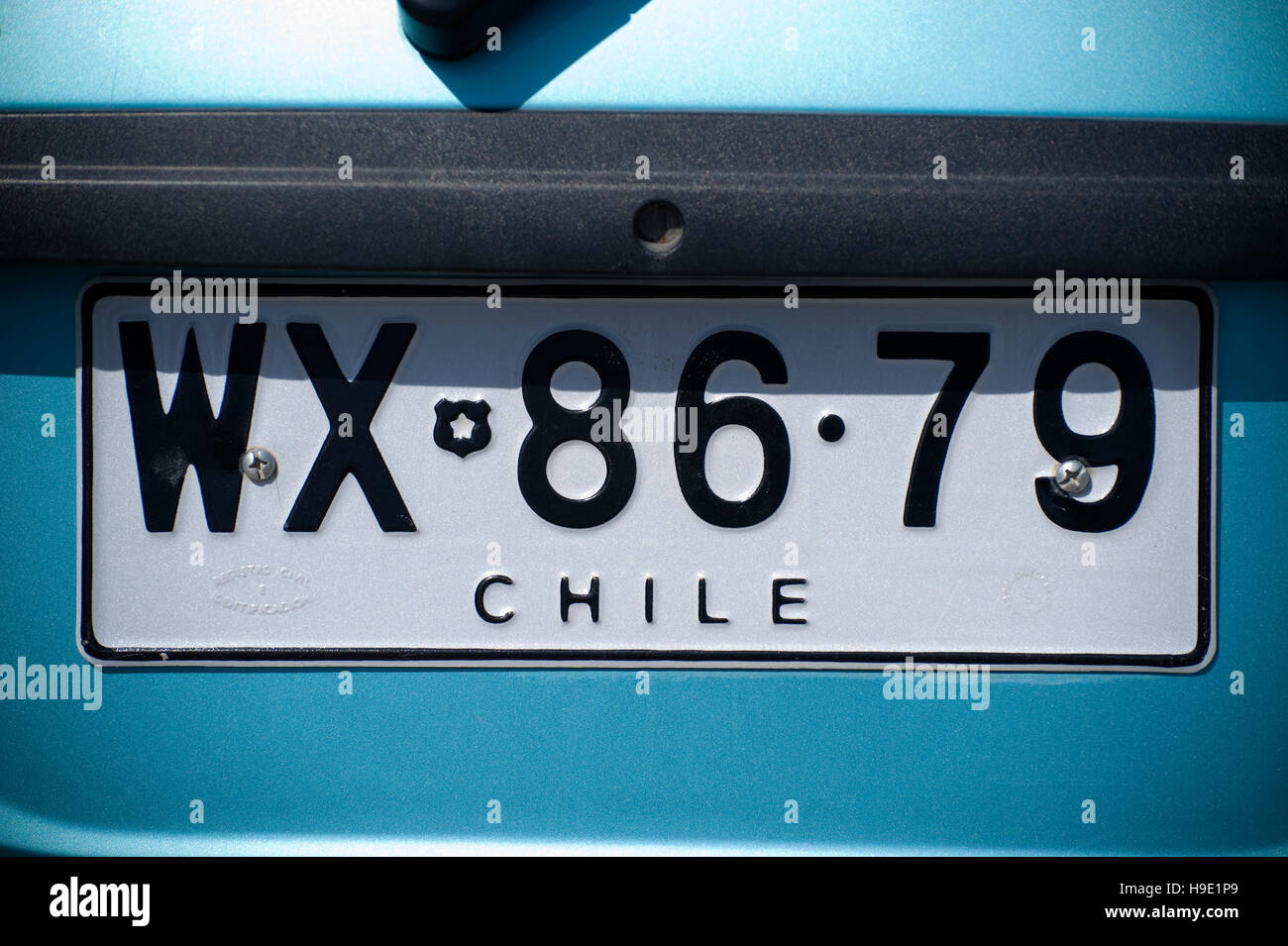 Plaque d'immatriculation chilienne Banque de photographies et d’images ...
