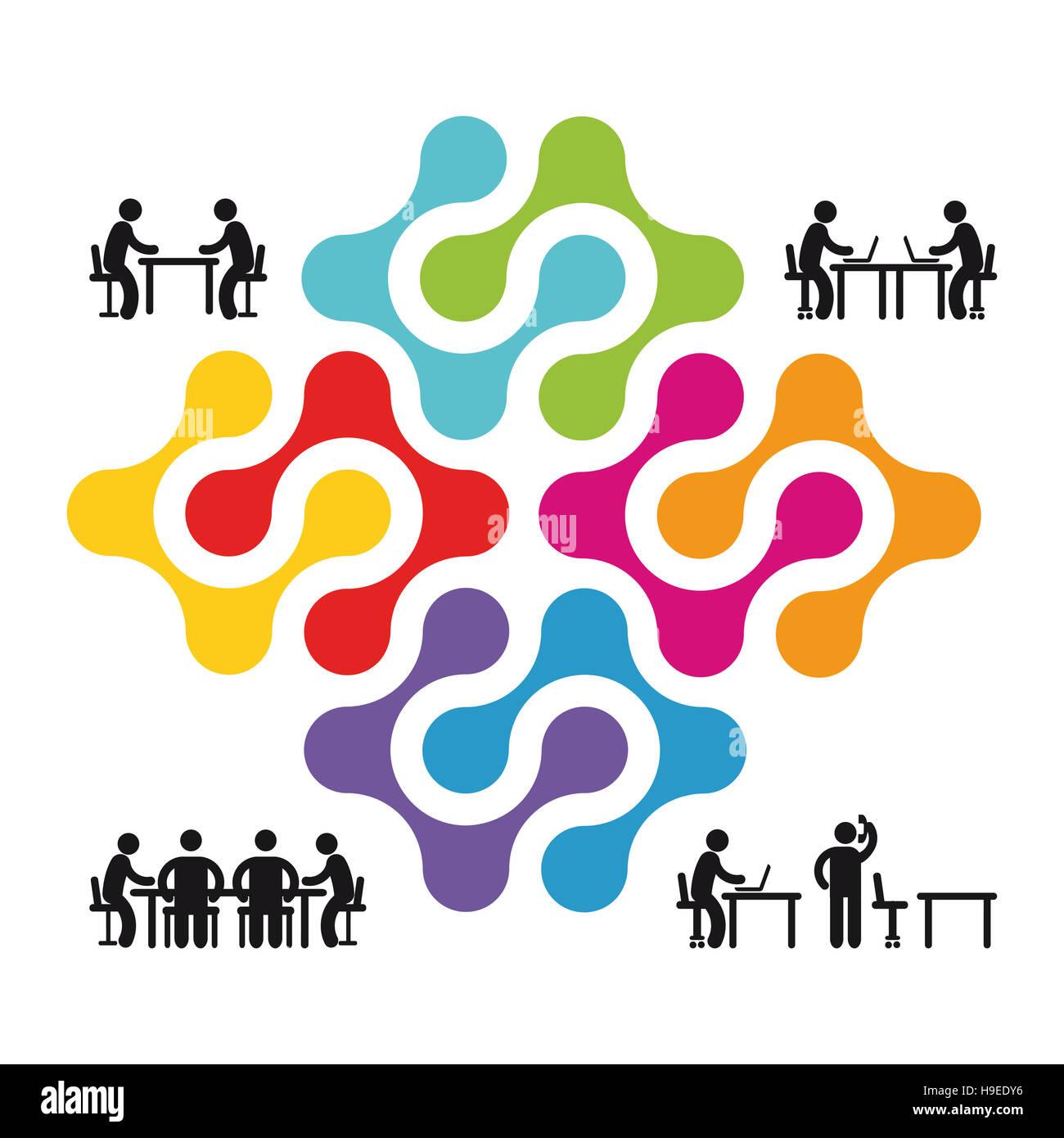 Pictogramme partenariat business Banque de photographies et d’images à ...