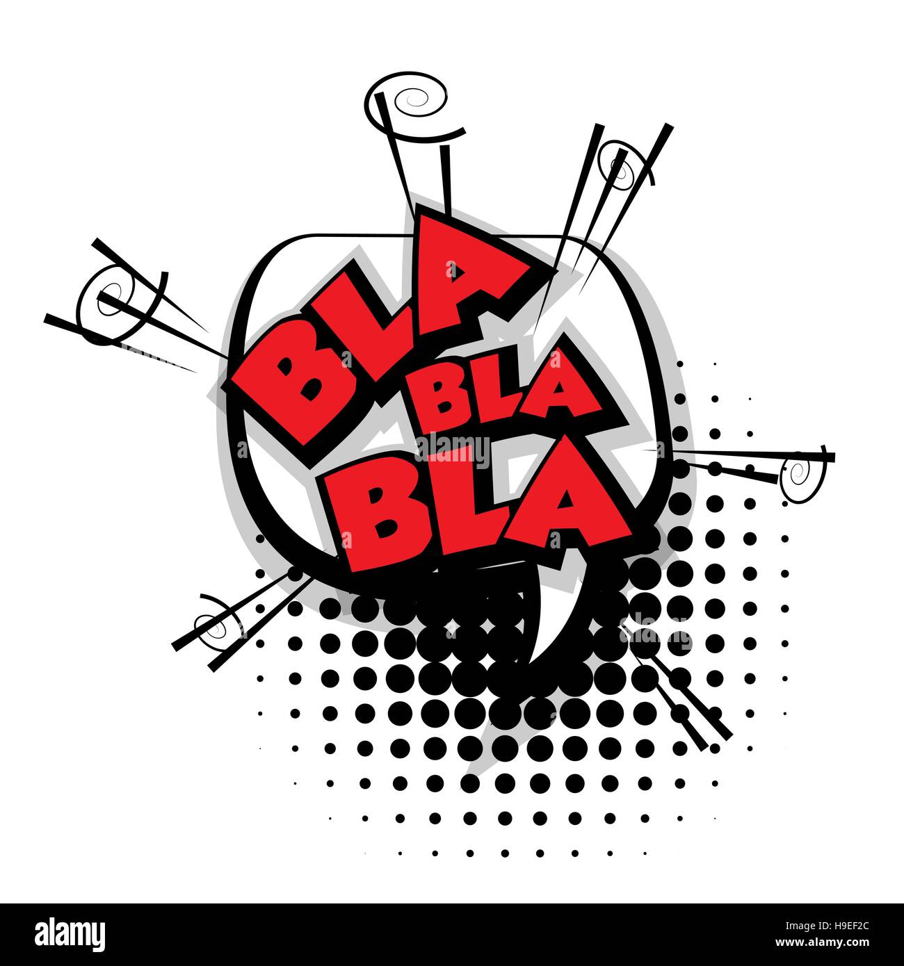 Bla bla Banque d'images vectorielles - Alamy