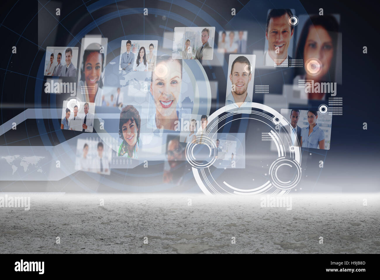 Interface avec les profils d'entreprise Photo Stock - Alamy