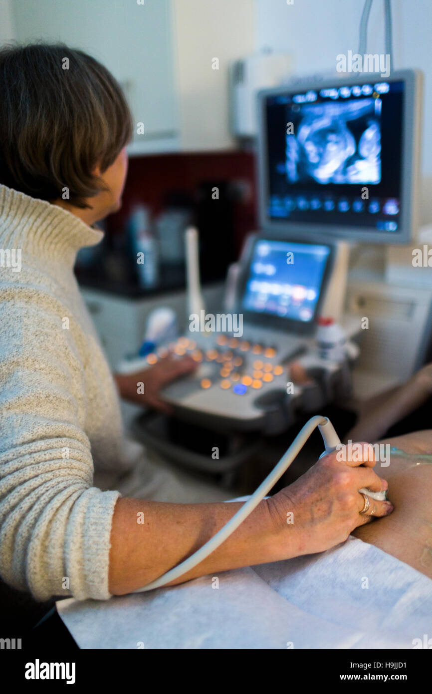 Embryon à 20 Semaines Echographie Banque De Photographies Et Dimages à