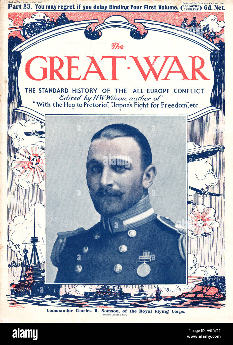 1915 La Grande Guerre front page Commander Charles E. Samson du Royal ...