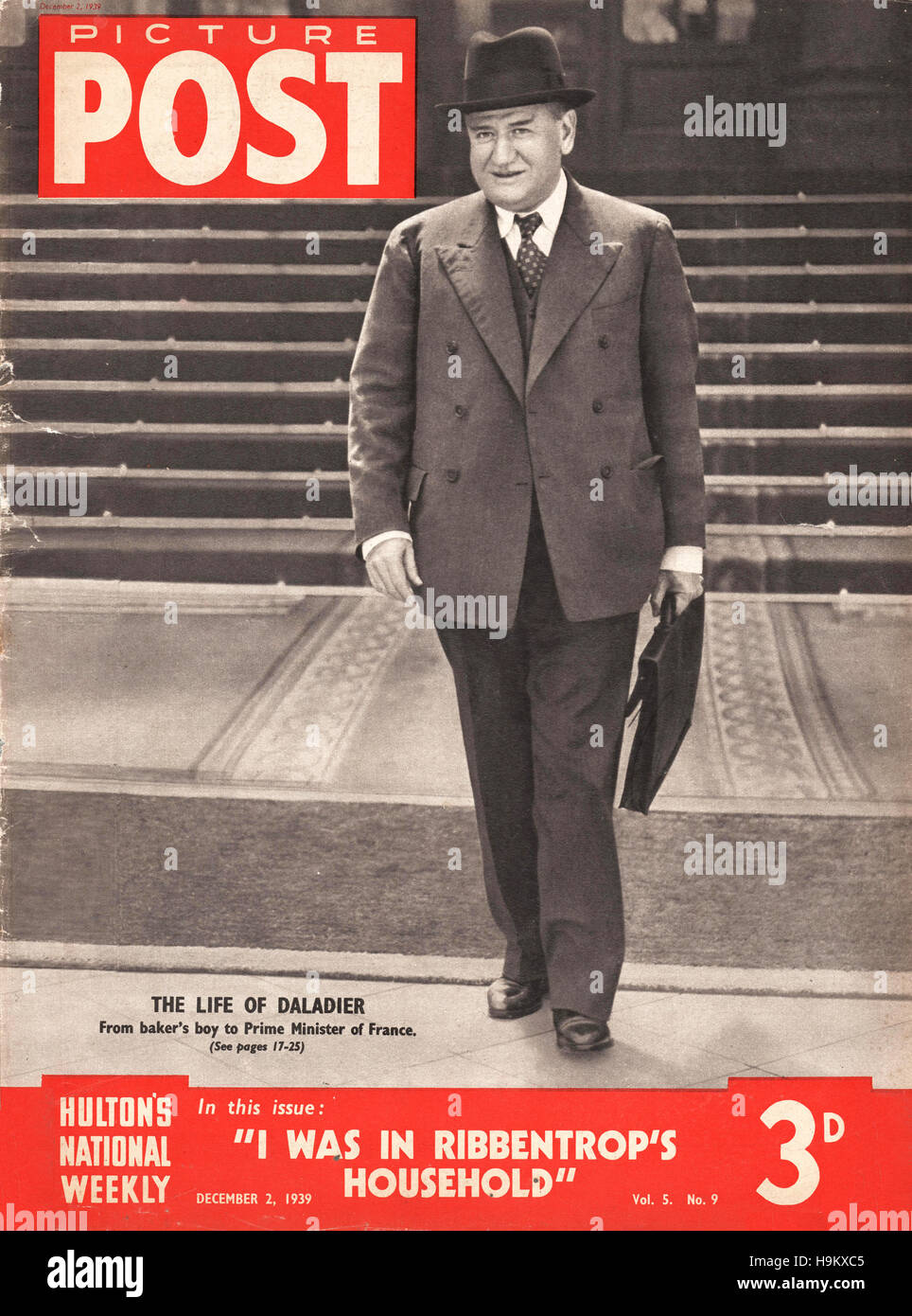 Prime Minister Edouard Daladier Banque d'image et photos - Alamy