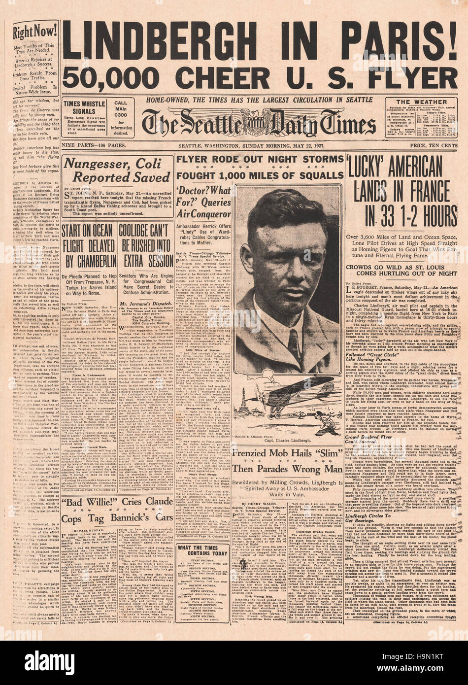 Charles lindbergh 1927 france Banque de photographies et d’images à ...