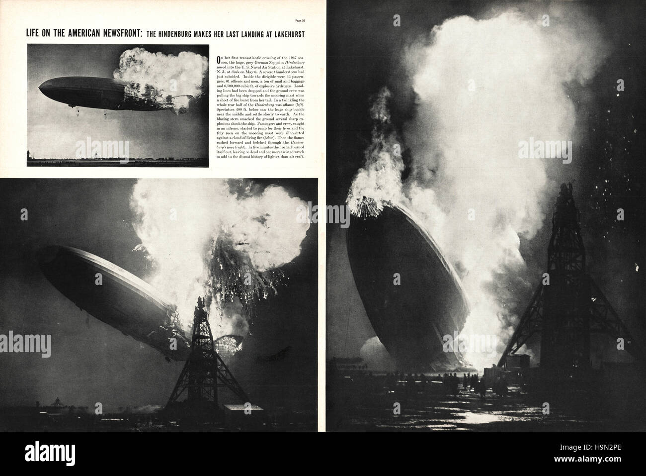 Hindenburg disaster airship Banque de photographies et d’images à haute ...