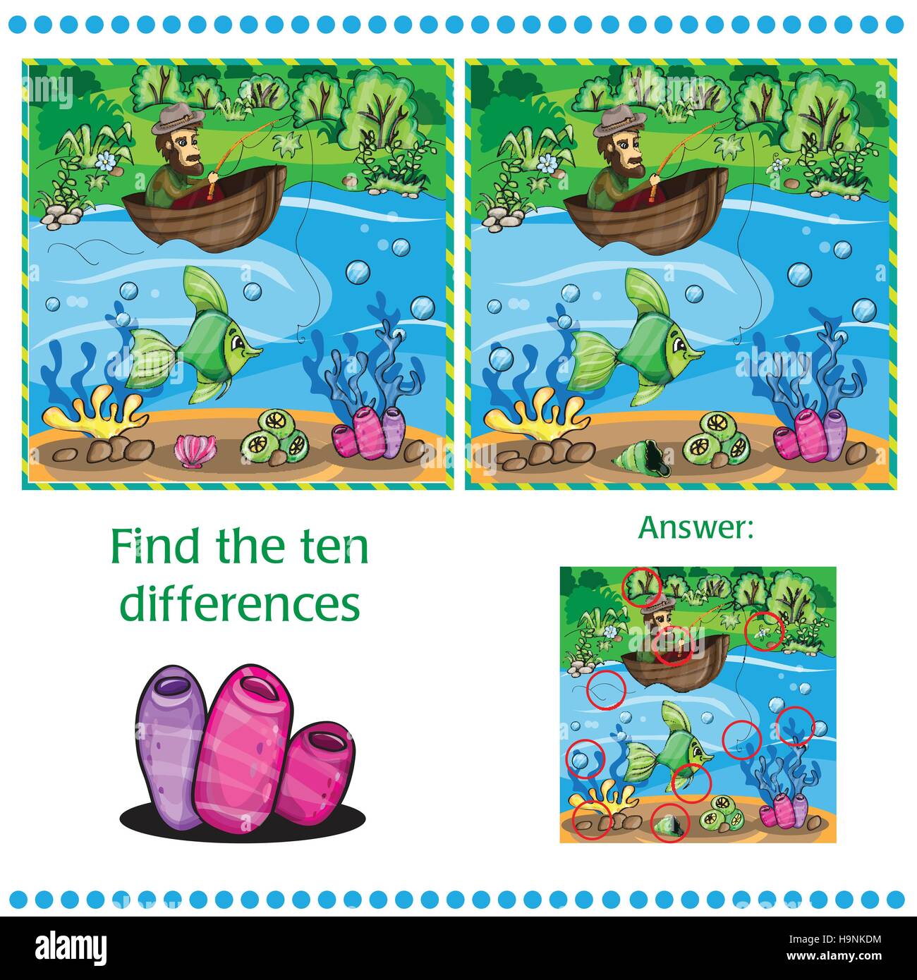 Trouver des différences océan Banque de photographies et d’images à ...