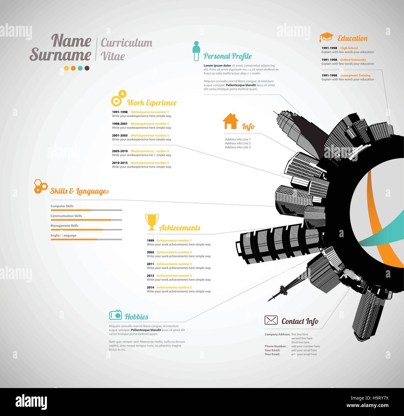 Curriculum vitae infographic Banque de photographies et d’images à ...