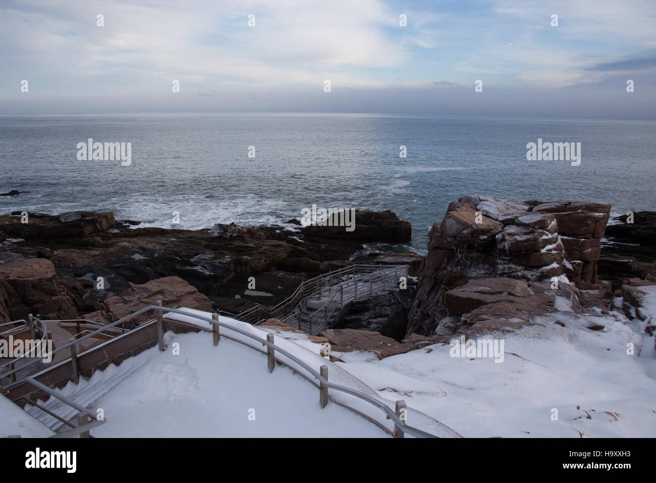 Kristi Rugg capture des vues hivernales de Thunder Hole, situé le long ...