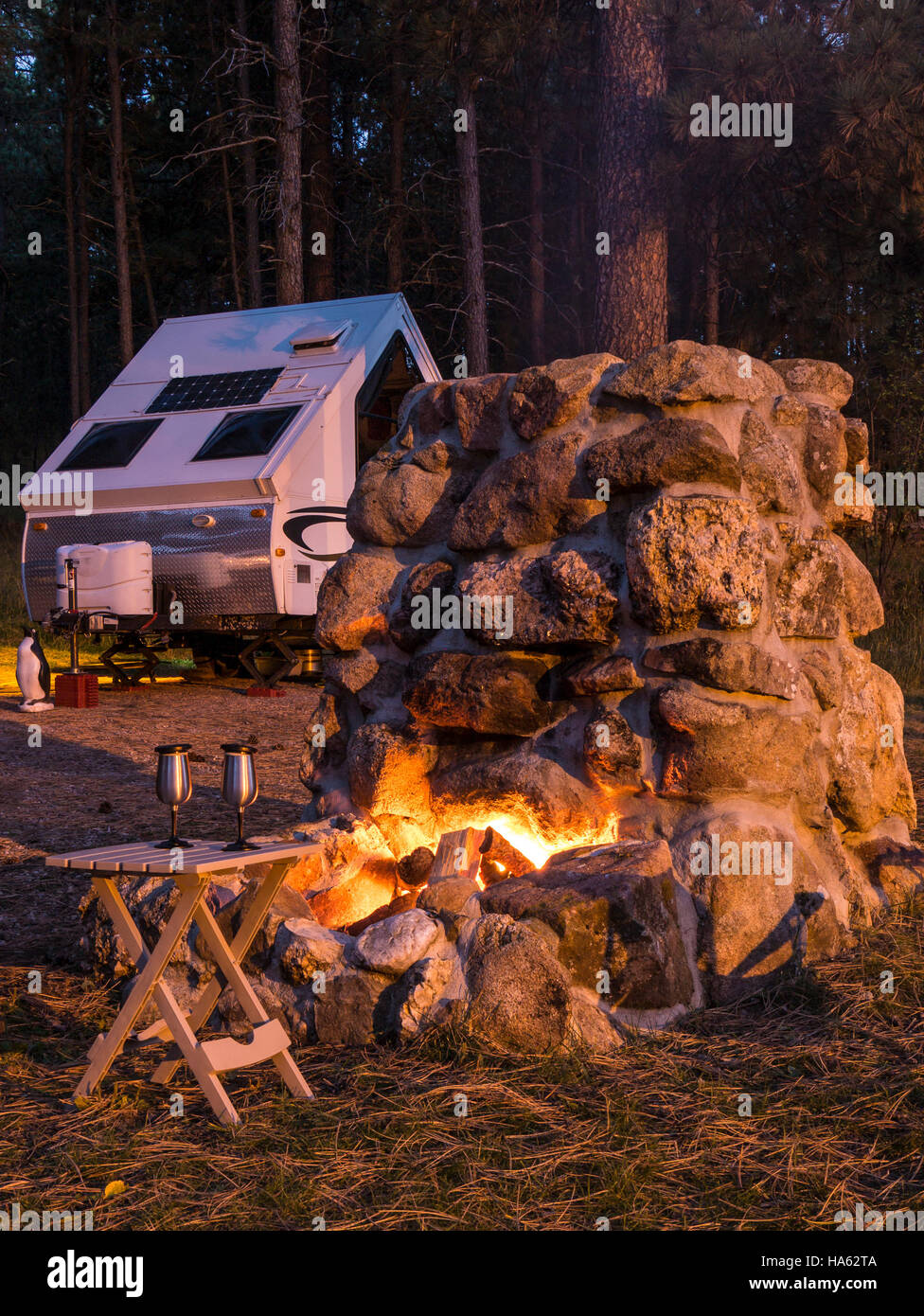 Camping du Lac de camp, Stockade, Custer State Park, dans le Dakota du ...