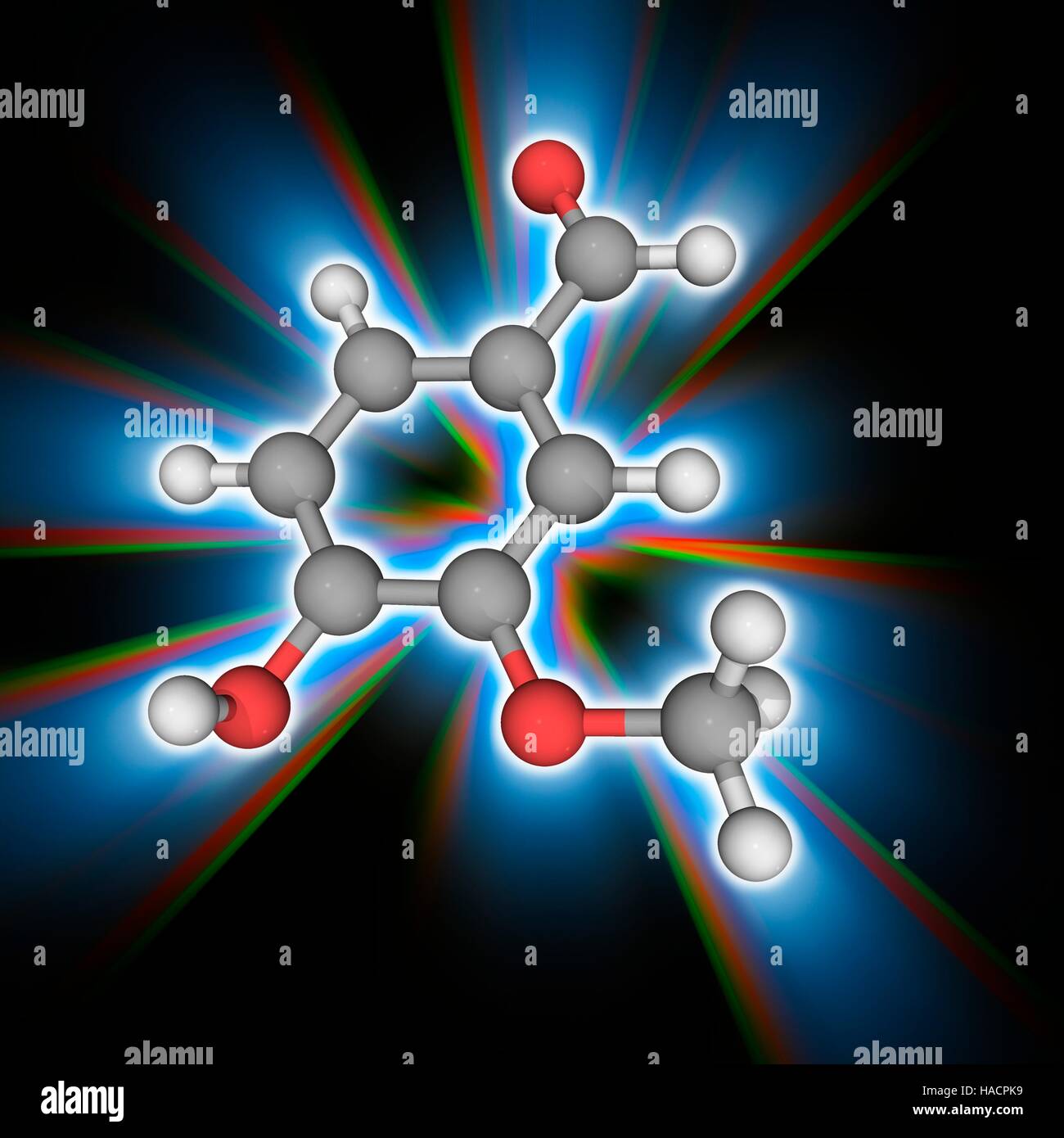 Vanilline modèle moléculaire Banque de photographies et d’images à ...