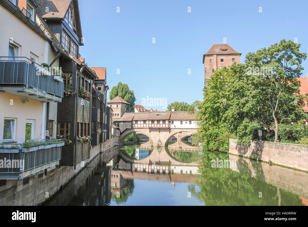 Vue sur la ville de Nuremberg, une ville de Franconie dans le land ...